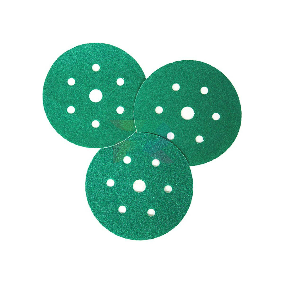 Абразивный круг 3M Hookit P80 на липучке 150 мм. 7 отверстий зеленый 80352