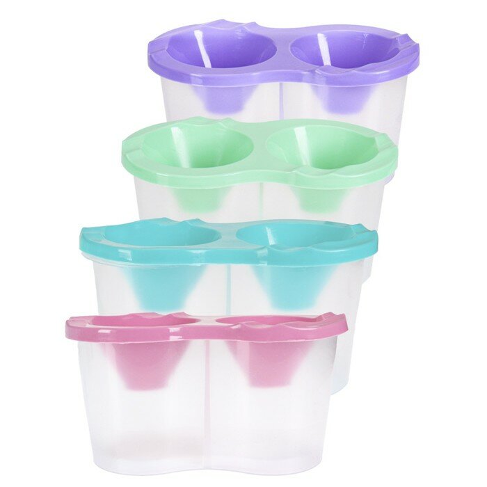 Стакан-непроливайка двойной 300 мл, "Прованс" Calligrata, пастельный микс, 9517541