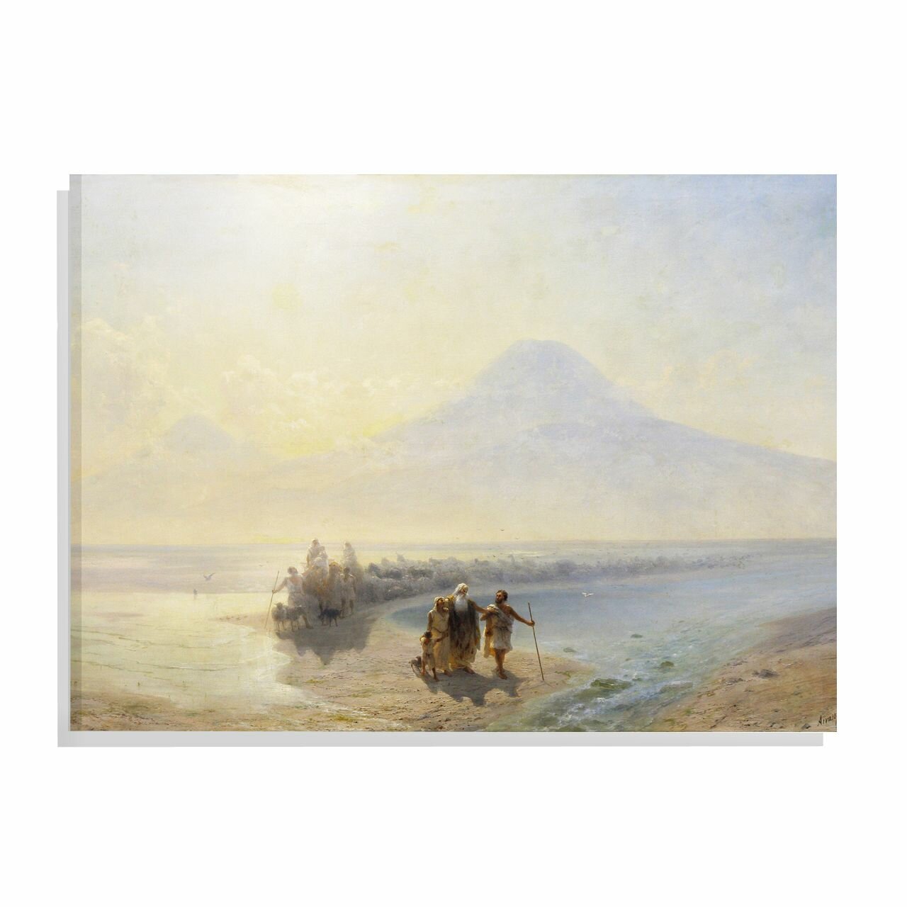 Картина на холсте, репродукция Сошествие Ноя с горы Арарат - Иван Айвазовский