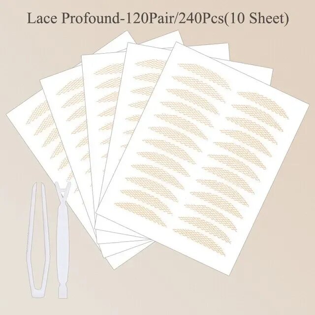 Бежевая лента для век Lace Profound 240шт