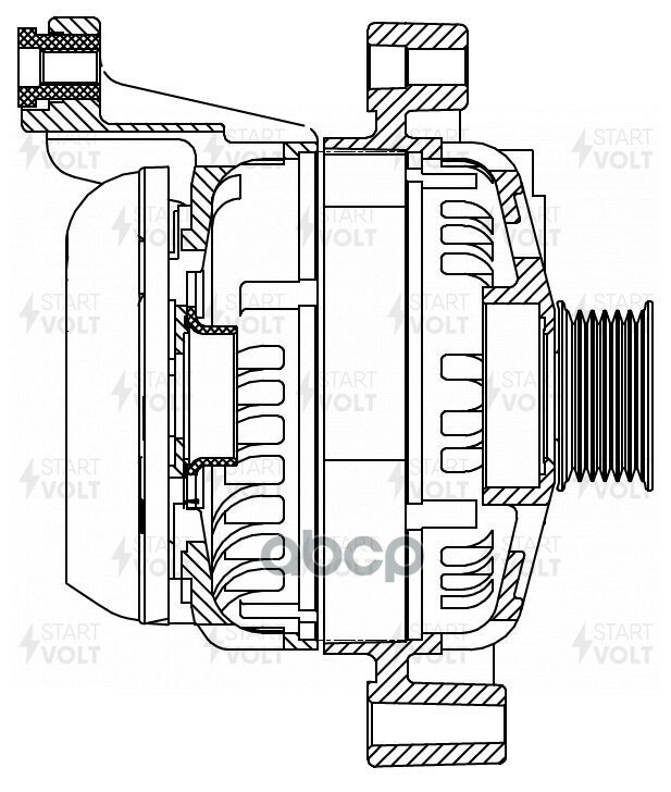 Генератор для а/м BMW X1 F48 (14-)/X3 F25 (14-) 2.0D/X1 F48 (14-) 2.0i 180A (LG 2641) STARTVOLT арт. LG 2641