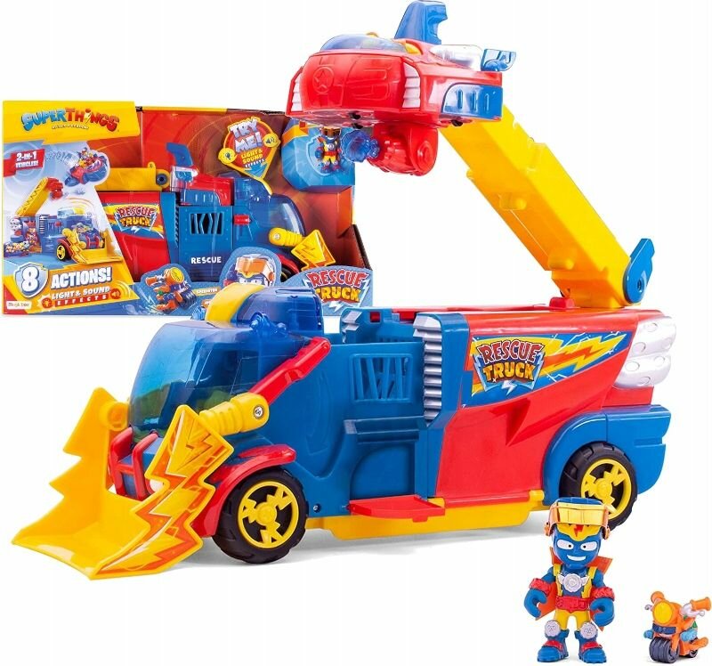 Фигурки Magicbox SuperThing - Спасательная машина грузовик команды SuperThings с фигуркой - 19757