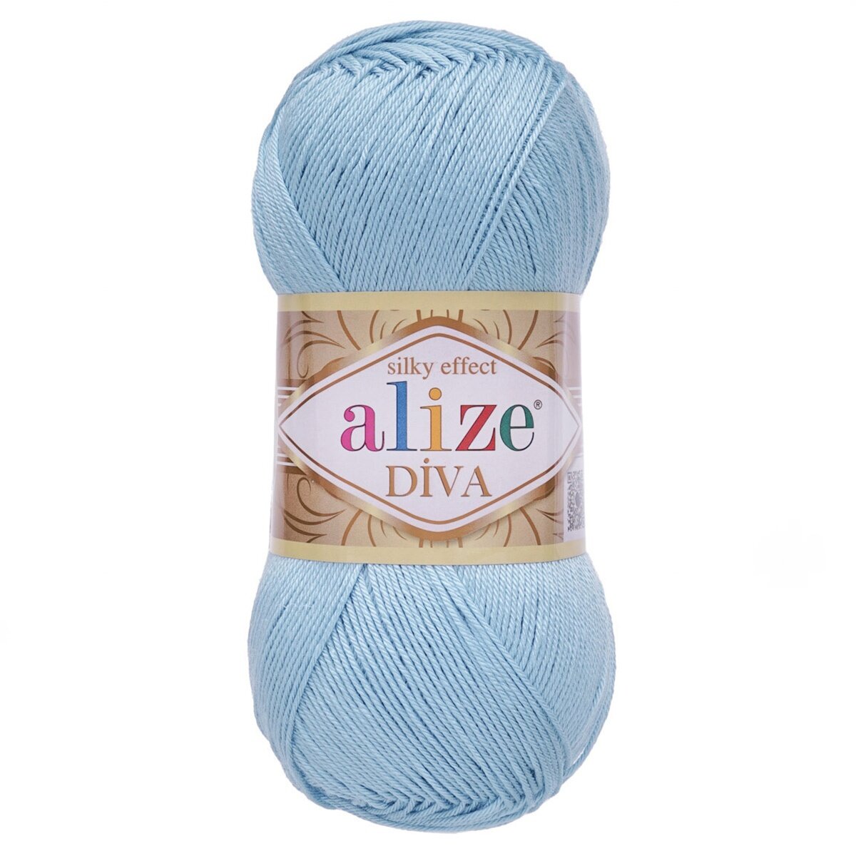 Пряжа ALIZE "Diva", 100 г, 350 м, 100% микрофибра, цвет 350 голубой, 5 мотков