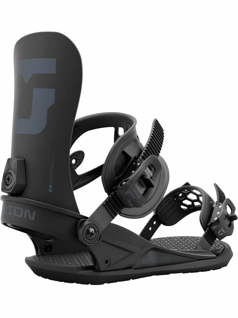 Крепления сноубордические UNION STRATA (24/25) Black, M, жесткость базы 5, жесткость хайбека 5, 2x4, и The Channel