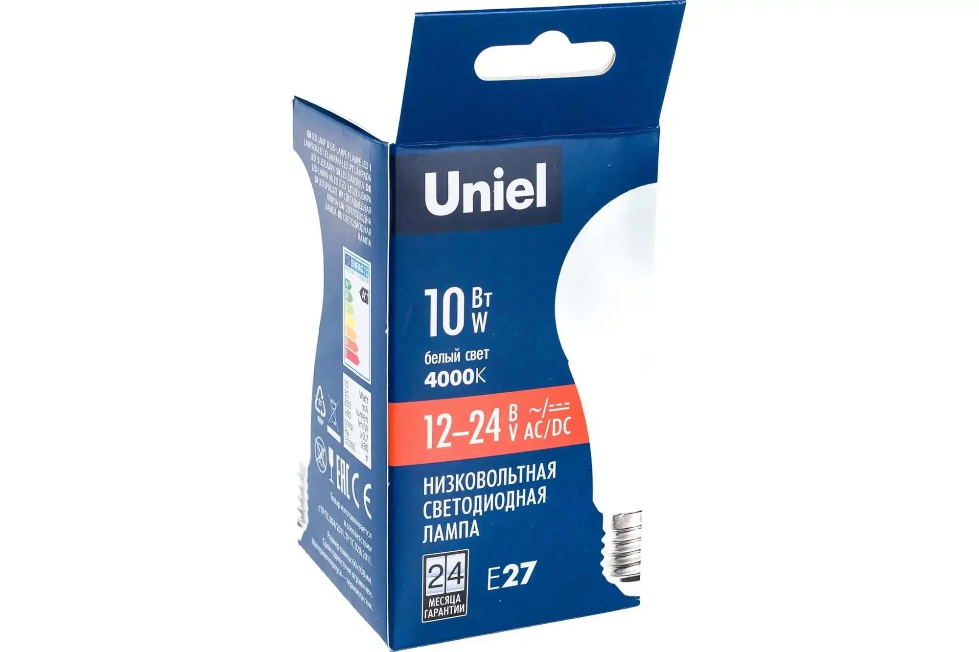 Uniel A60 Лампочка низковольтная светодиодная 10w(выдает 100w) E27 4000k 24-48V