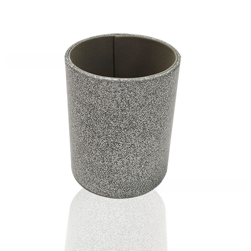 Держатель для ручек "Pen Barrel Leather", натуральная кожа, серебристый, диаметр 7.5 см