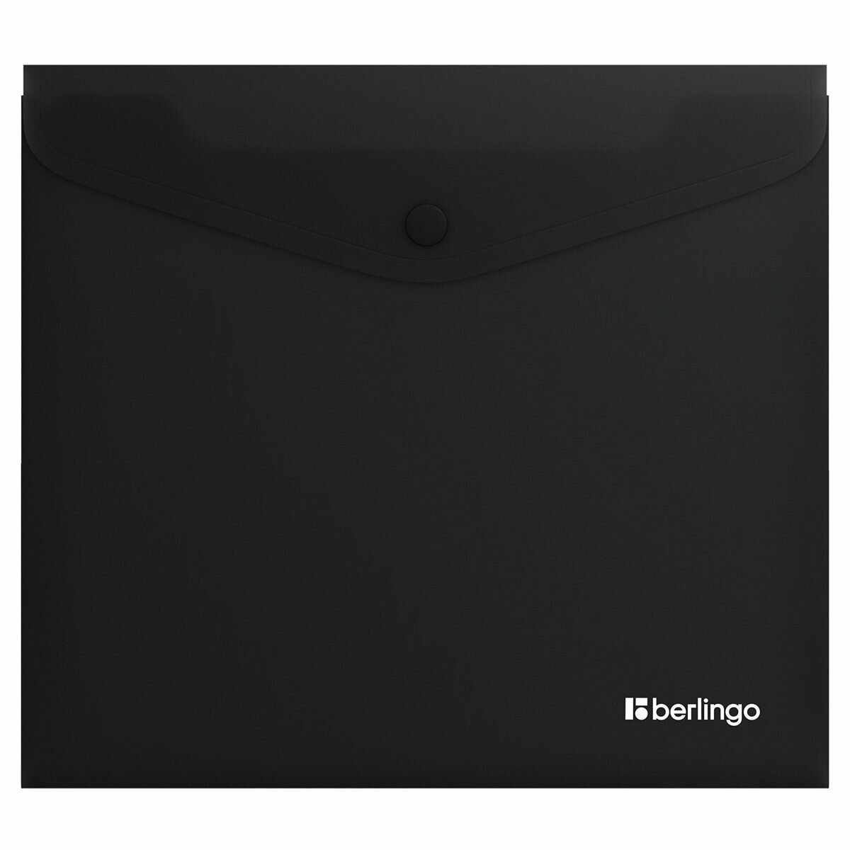 Папка-конверт на кнопке Berlingo Soft Touch (А5+, 200мкм, софт-тач) черная (EFb_A5980), 12шт.