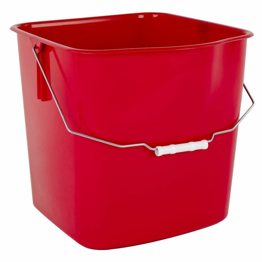 Ведро хозяйственное КНР универсальное 25 л, красное, подходит для уборочных тележек, уборки, хранения, пластик (609755, 25EC/5)