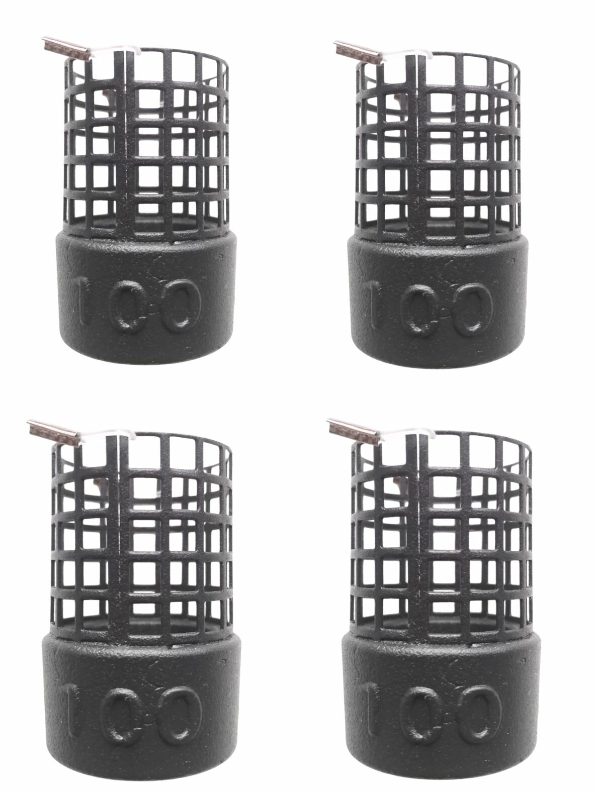 4 ШТ. Кормушка фидерная Дюза черная 100гр. для реки с умеренным или сильным течением