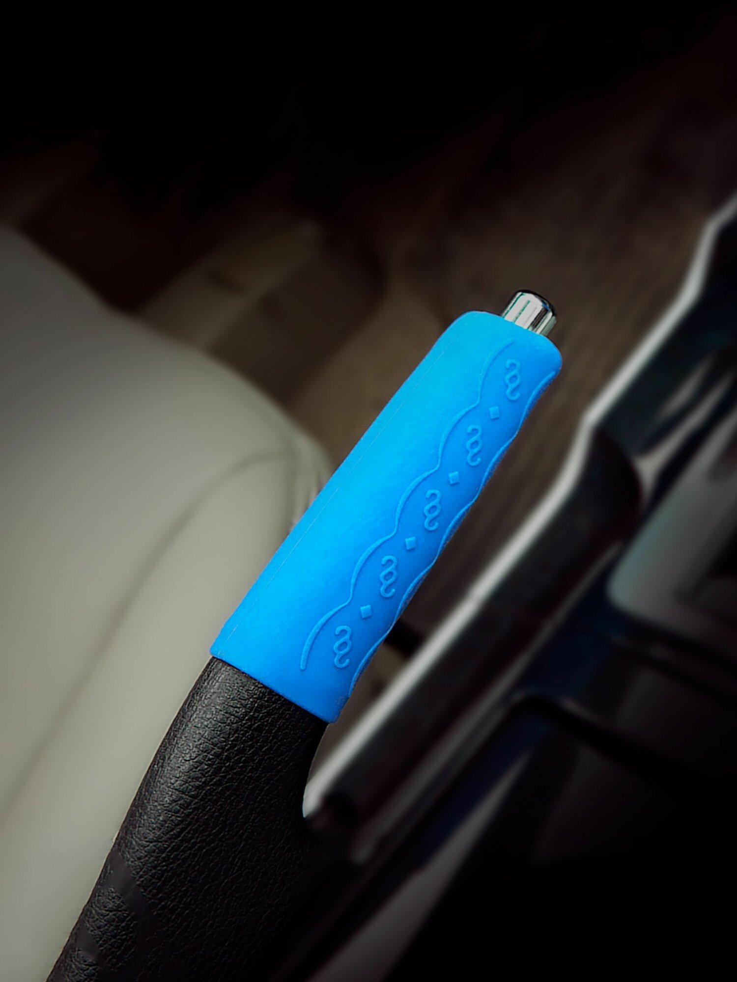 Чехол для Ручного тормоза автомобиля, Стояночный Рычаг, Ручник, Силиконовый Голубой