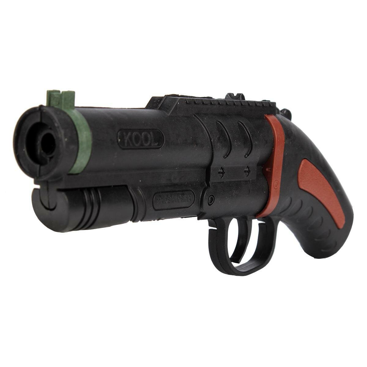 Пистолет пневматический "KOOL" с планкой для аксессуаров, черный с красным, пластик