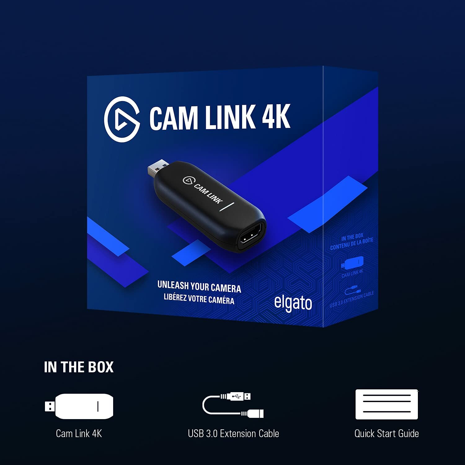Elgato Cam Link 4K, внешняя карта захвата камеры, используйте зеркальную камеру, видеокамеру, ActionCam в качестве веб-камеры для потоковой передачи и записи в формате 1080p60, 4K30