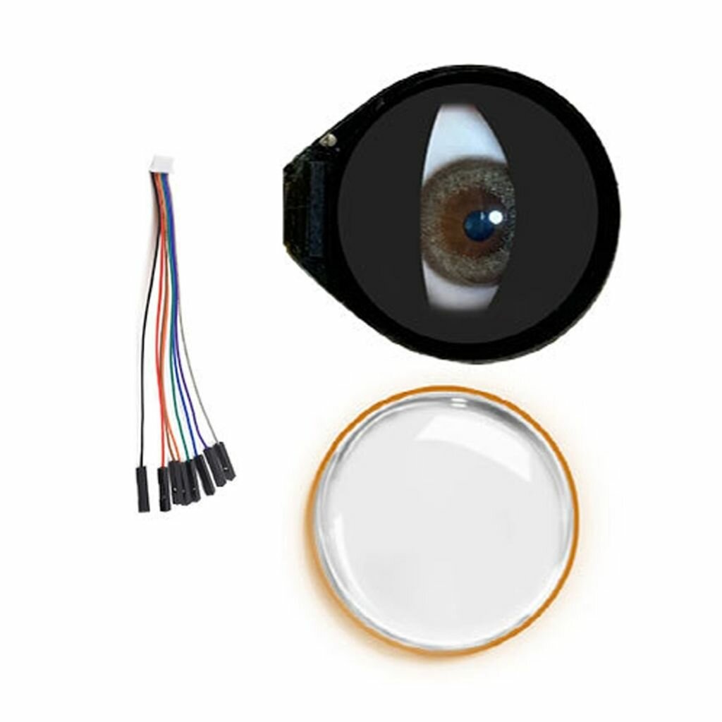 (1 комплект) Электронные глазки с круглым ЖК-дисплеем диагональю 0,71 дюйма