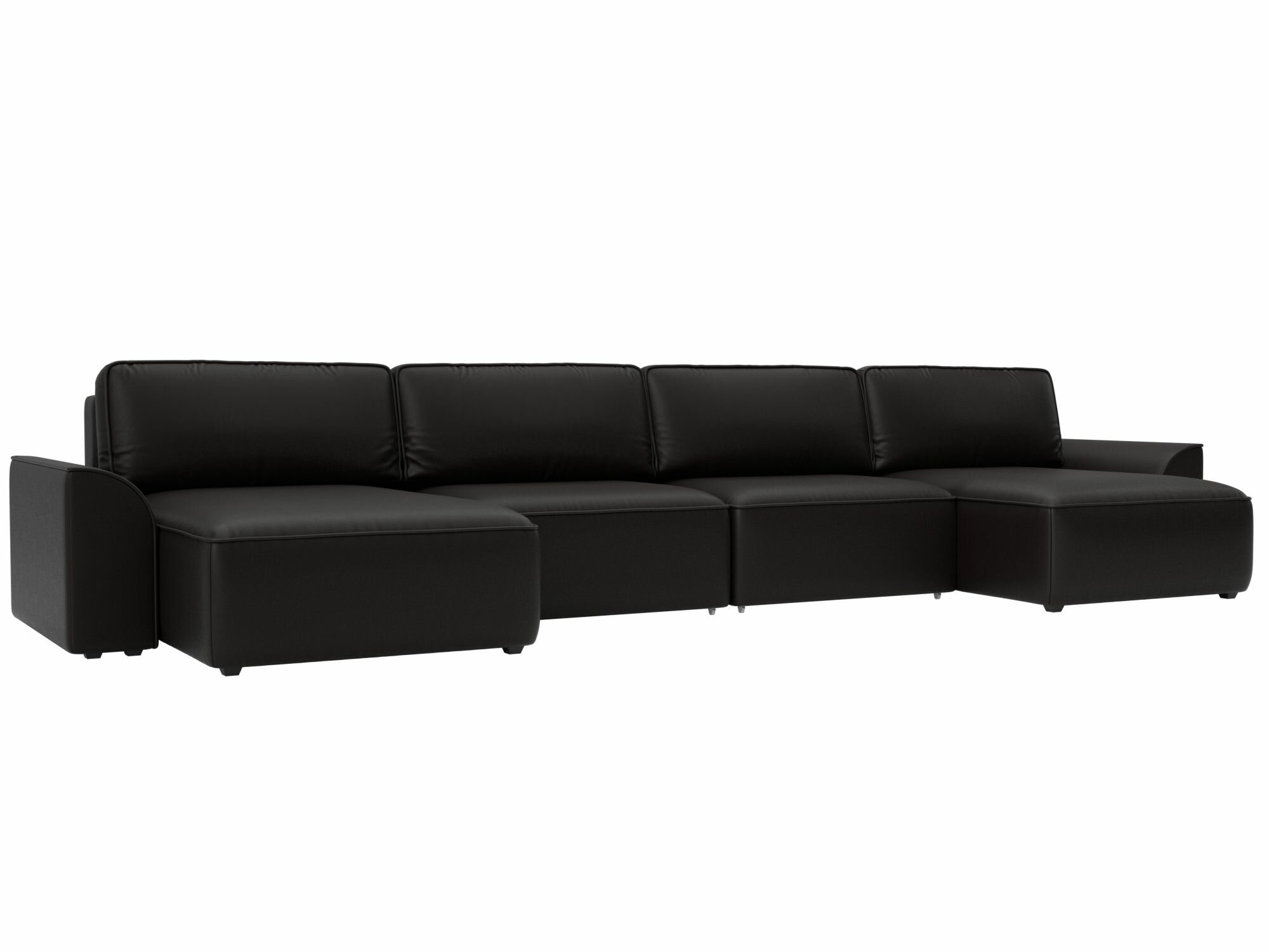 Диван п-образный Amber лонг, Еврокнижка, 442x160x90, коричневый