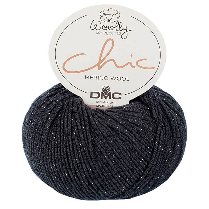 DMC Woolly Chic 488 C пряжа 96% мериносовая шерсть 4% полиэстер 50 г 125 м 02 черный 1шт