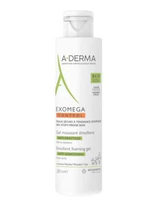 А-Дерма Экзомега Контрол A-Derma Exomega Control Гель смягчающий пенящийся 200 мл