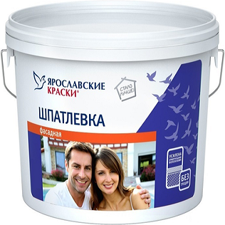 Шпатлевка Фасадная Ярославские Краски 8кг Белая до 10мм.