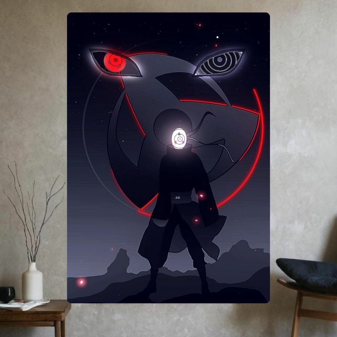 Картина на металле (аниме - Наруто) Обито, 20*30см