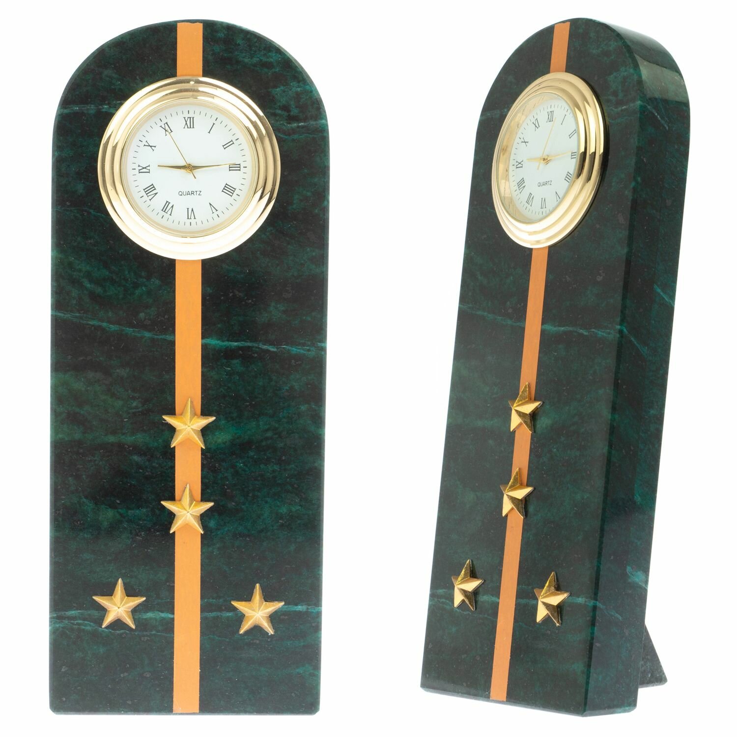 Часы "Погон капитан МЧС" камень змеевик