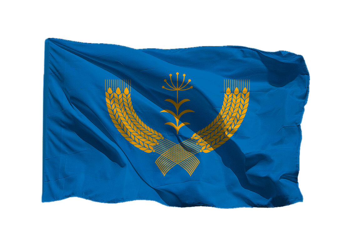 Флаг Туймазы на сетке, 70х105 см - для уличного флагштока