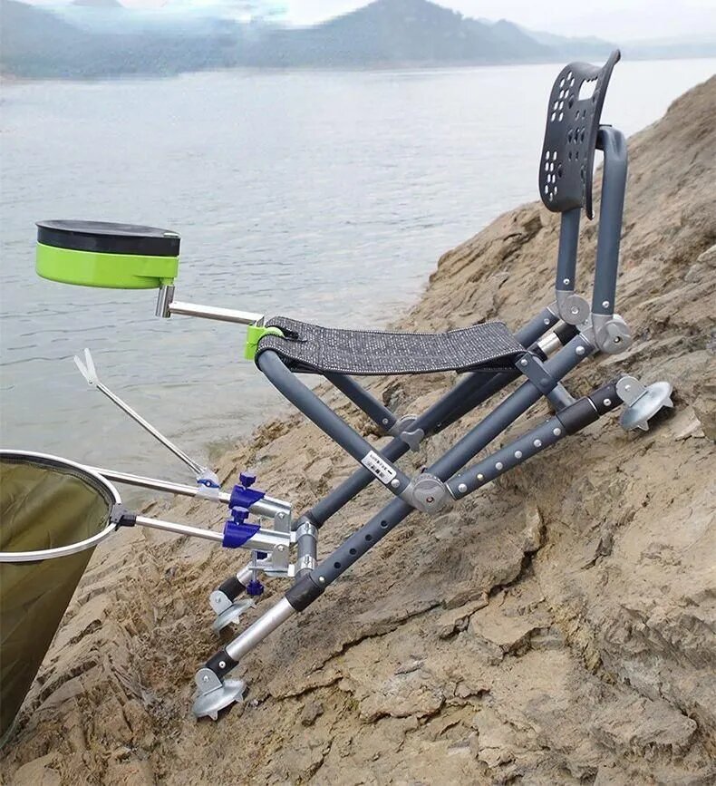 Рыболовная платформа, алюминиевый корпус, серый, нагрузка до 150 кг