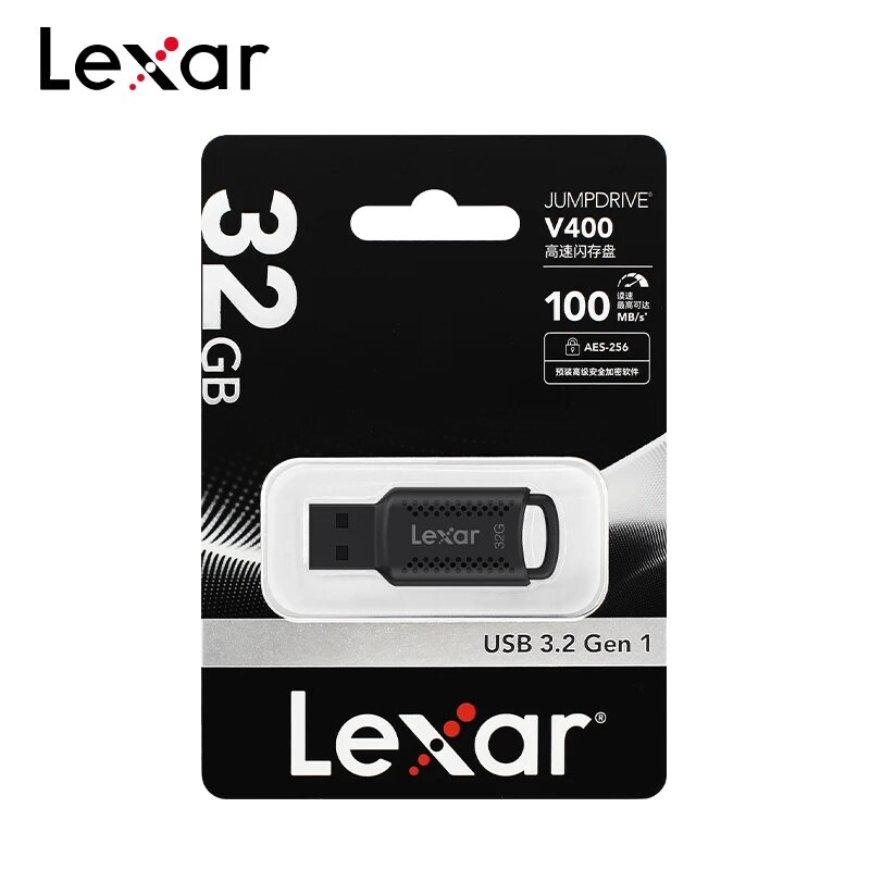 Lexar V400 USB-флешка 32/64/128 ГБ чёрная V400 U Disk 32GB