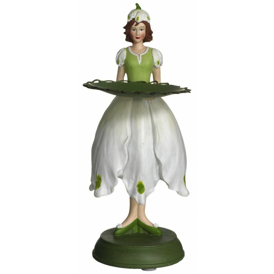 Фигурка декоративная, Blumenm? dchen Подснежник 17 см белый/зеленый Fiebiger Floristik GmbH 850021-108