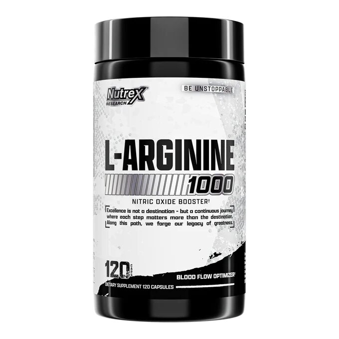 Nutrex L-Arginine 1000 мг , Аргинин капсулы , L-аргинин — Аминокислота , 120 шт. капсул