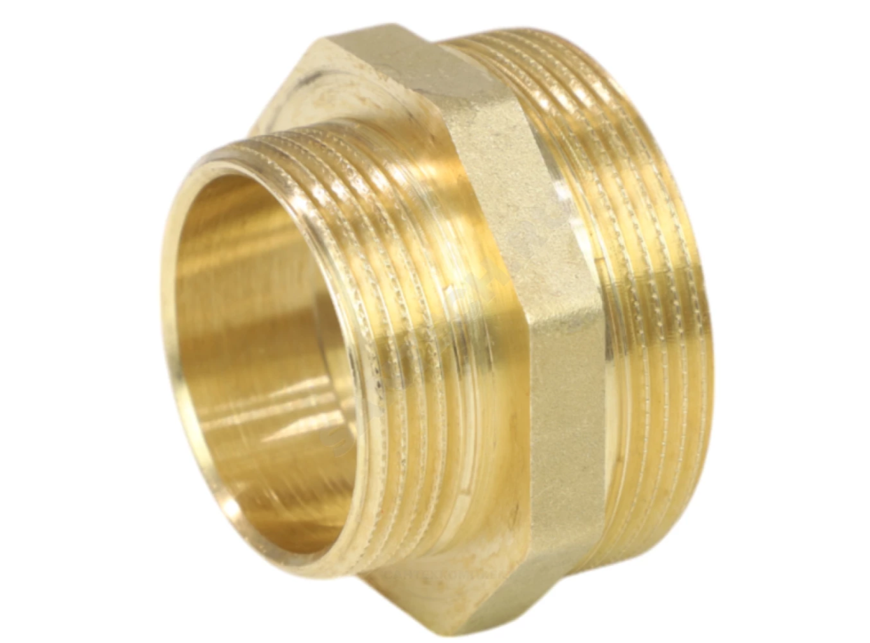 Ниппель латунь переходной Ду 15х10 (1/2"х3/8") НР LD LD.65.503.1510