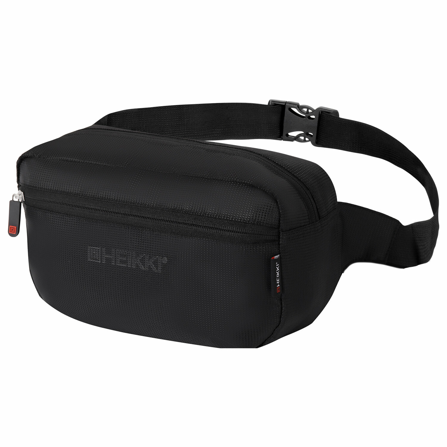 Поясная сумка HEIKKI регулируемый ремень, черная, 28х16х9 см