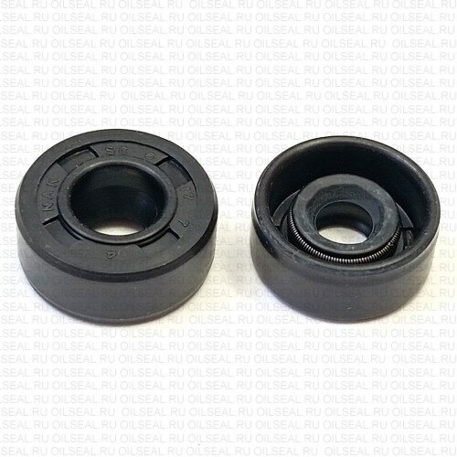 Сальник 6x17x7 SC NBR-70-K-01B/C/S NAK маслобензостойкий (манжета армированная) с пружиной