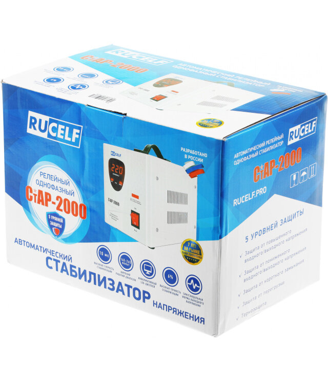Стабилизатор напряжения Rucelf СтАР-2000 белый