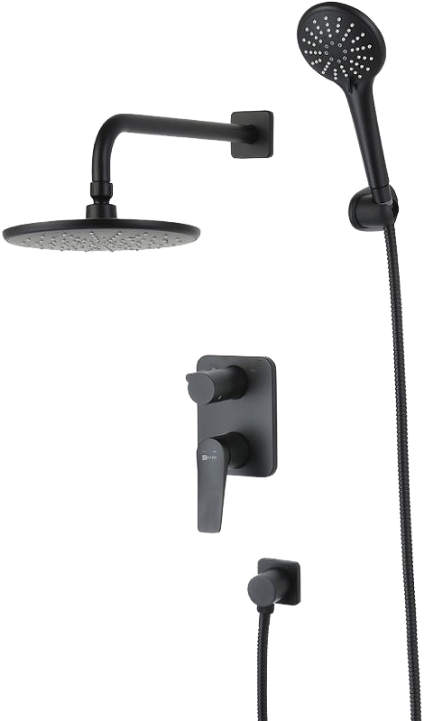 Душевой комплект Lemark Bronx LM3729BL С внутренней частью, черный