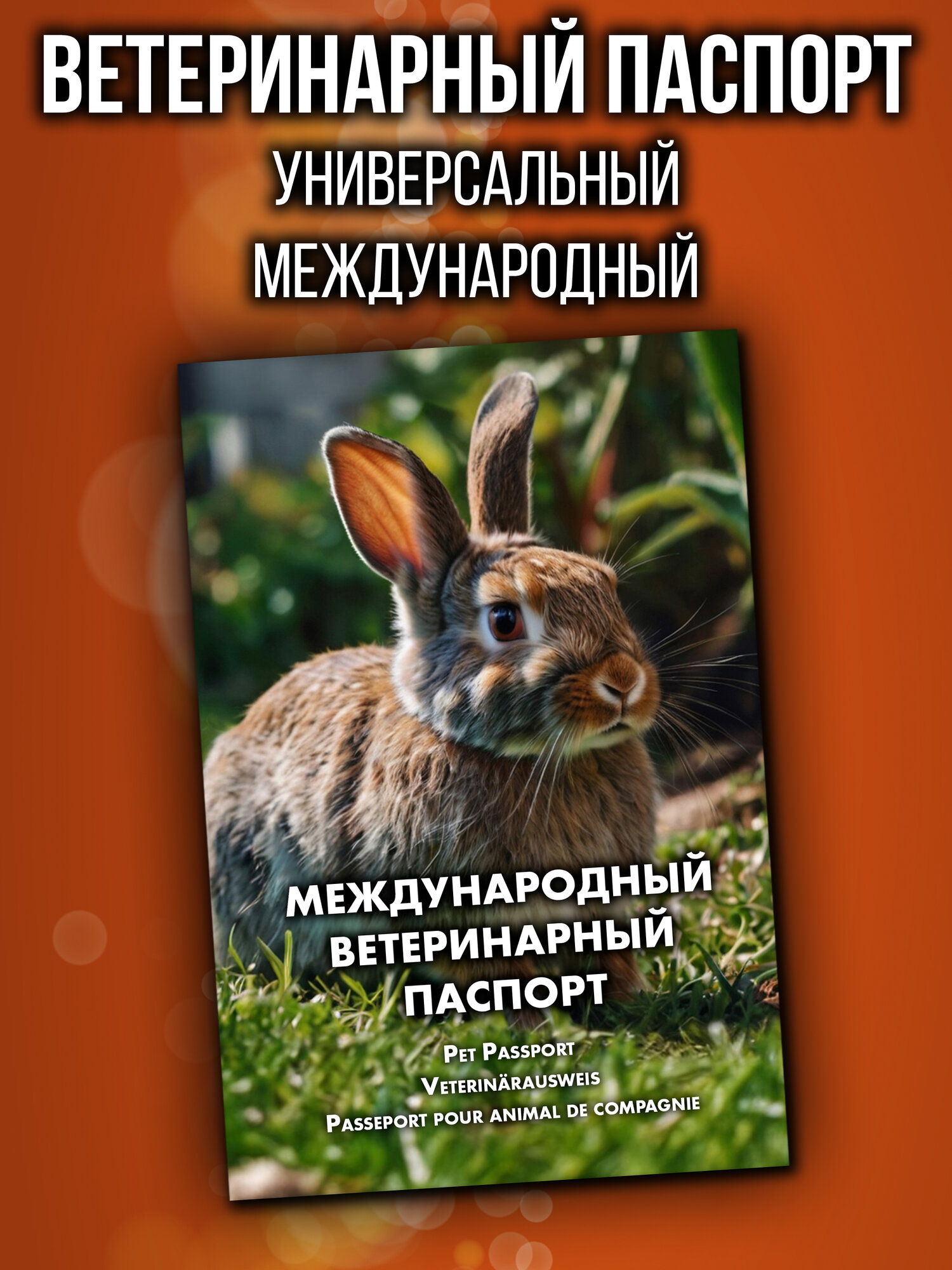 Ветеринарный паспорт для кошек, собак и любых других домашних животных, международный