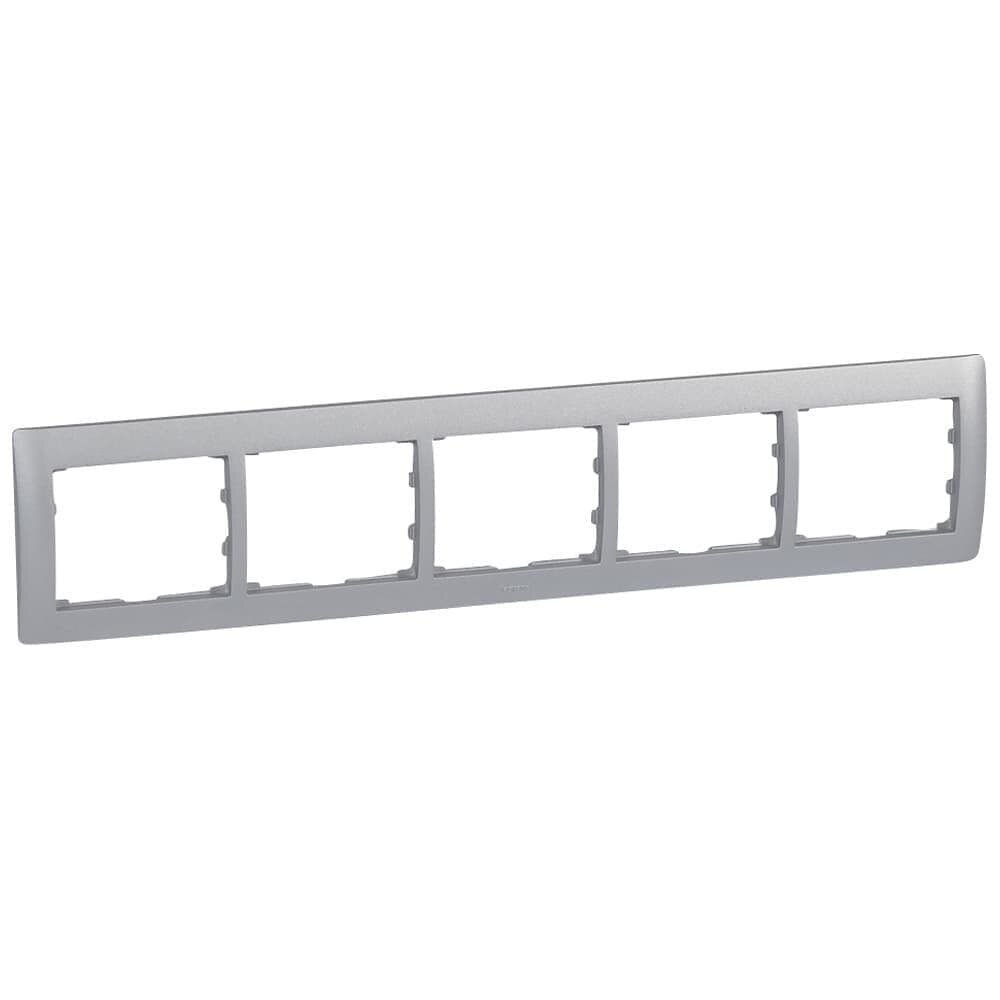 Рамка Legrand Galea Life 5 постов горизонтальная Aluminium 771305