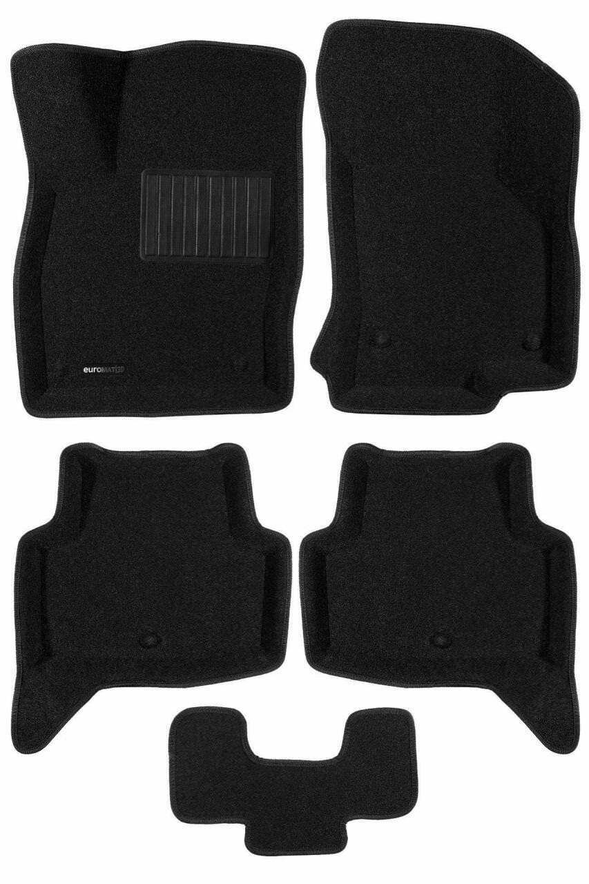 Коврики текстильные 3D Euromat для Skoda Octavia III (A7 2014-2020) / Octavia IV (A8 с 2020 г.) (3Д Евромат Шкода Октавия А7, Октавия А8), с полиуретановым подпятником, черные