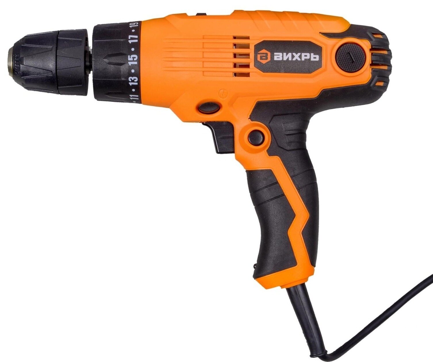 Дрель-шуруповерт сетевая вихрь СШ-2А/34 с быстрозажимным патроном, 550Вт, 34Нм, 2 скорости / электроинструмент
