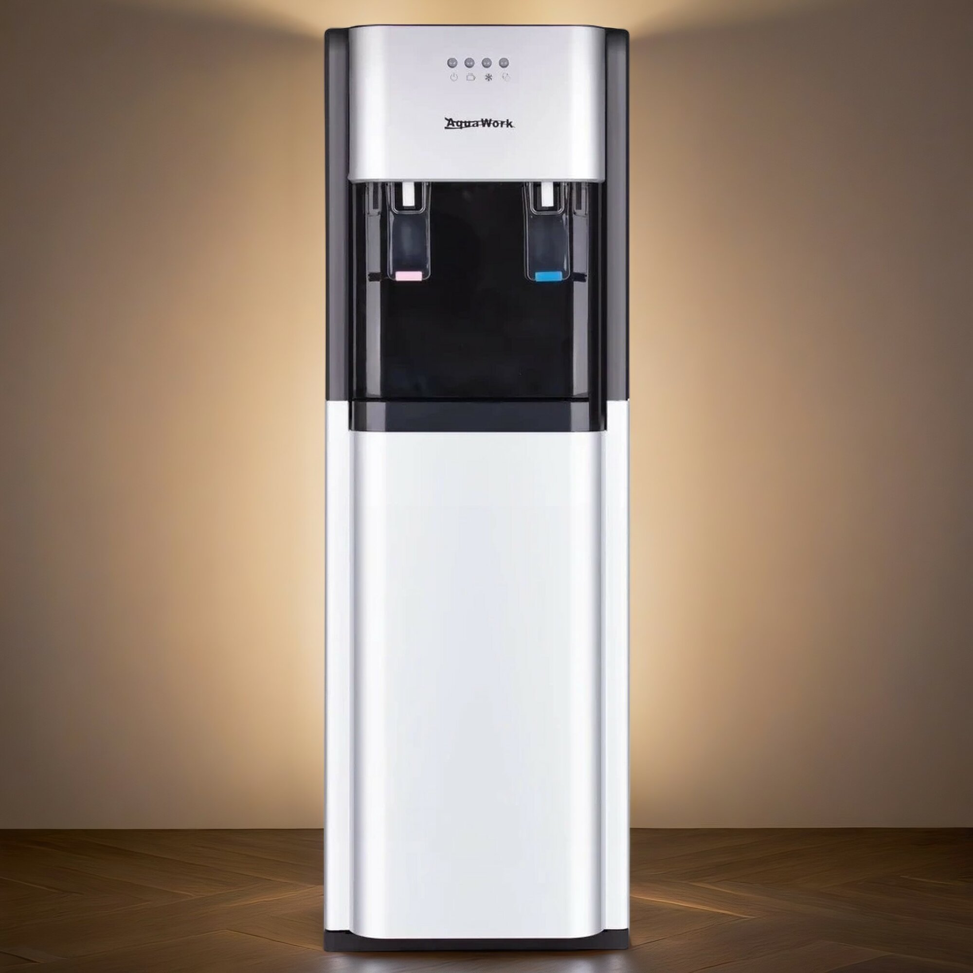 Кулер Aqua Work с нижней загрузкой бутылки, нагрев воды и электронное охлаждение. Гарантия 24мес.