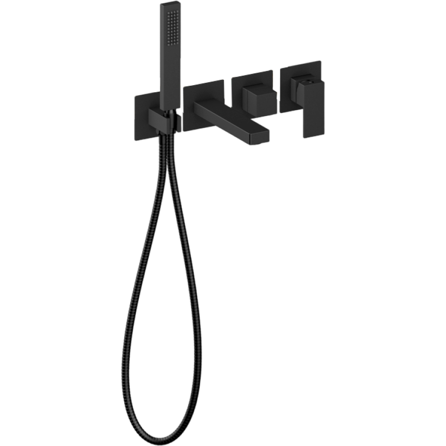 Встраиваемый смеситель для душа и ванны Timo Selene 2014/03YSM С внутренней частью, черный