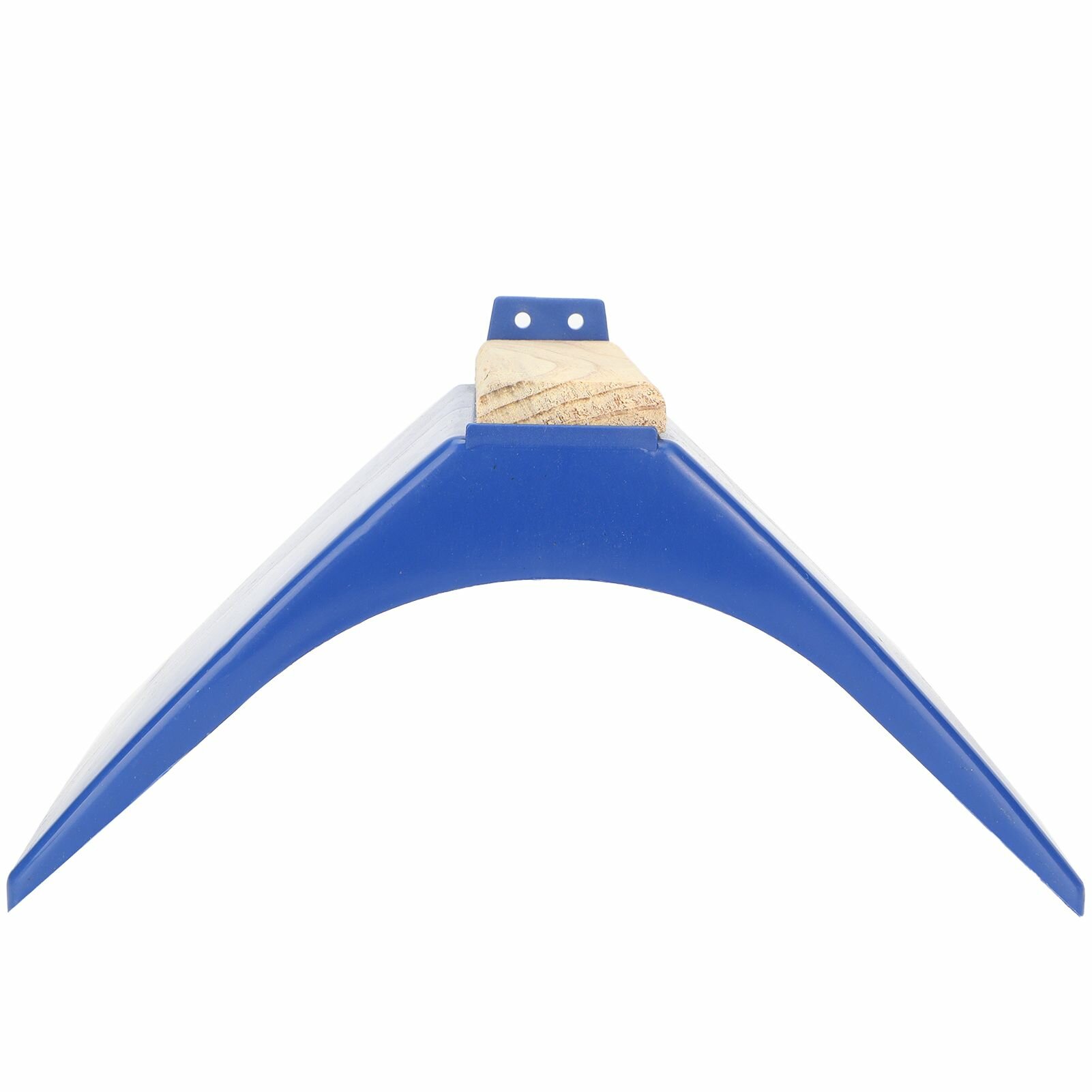 Подставка-насест для клетки птиц, пластиковая с деревянным блоком, синяя