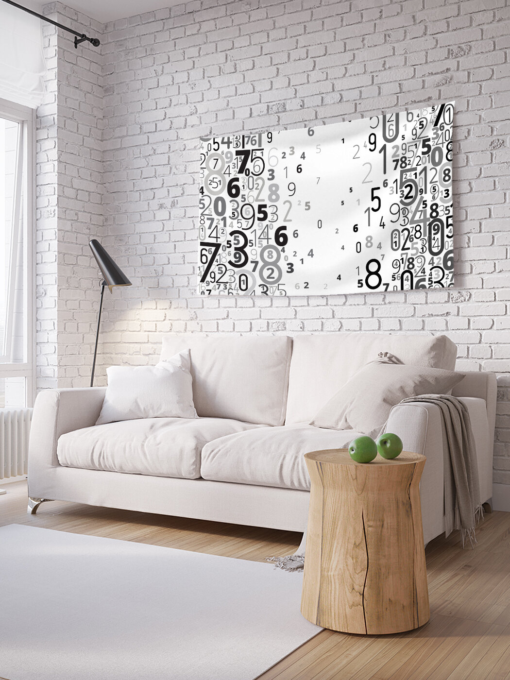 Фотопанно на стену горизонтальный постер 100х150 "Головоломка из цифр", JoyArty