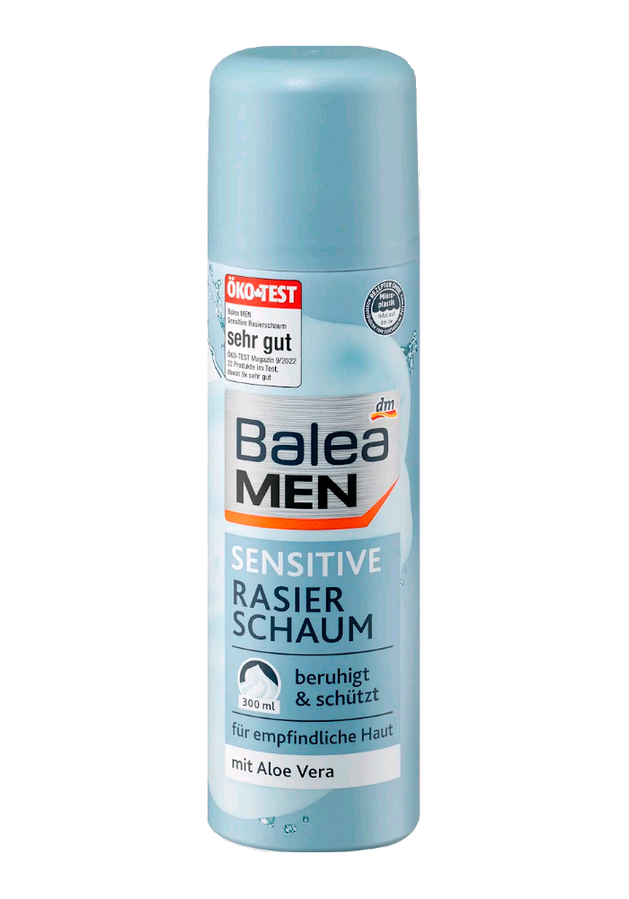 Balea Men - Sensitive Rasier Schaum Пена для бритья "с алоэ вера" для чувствительной кожи 300 мл.