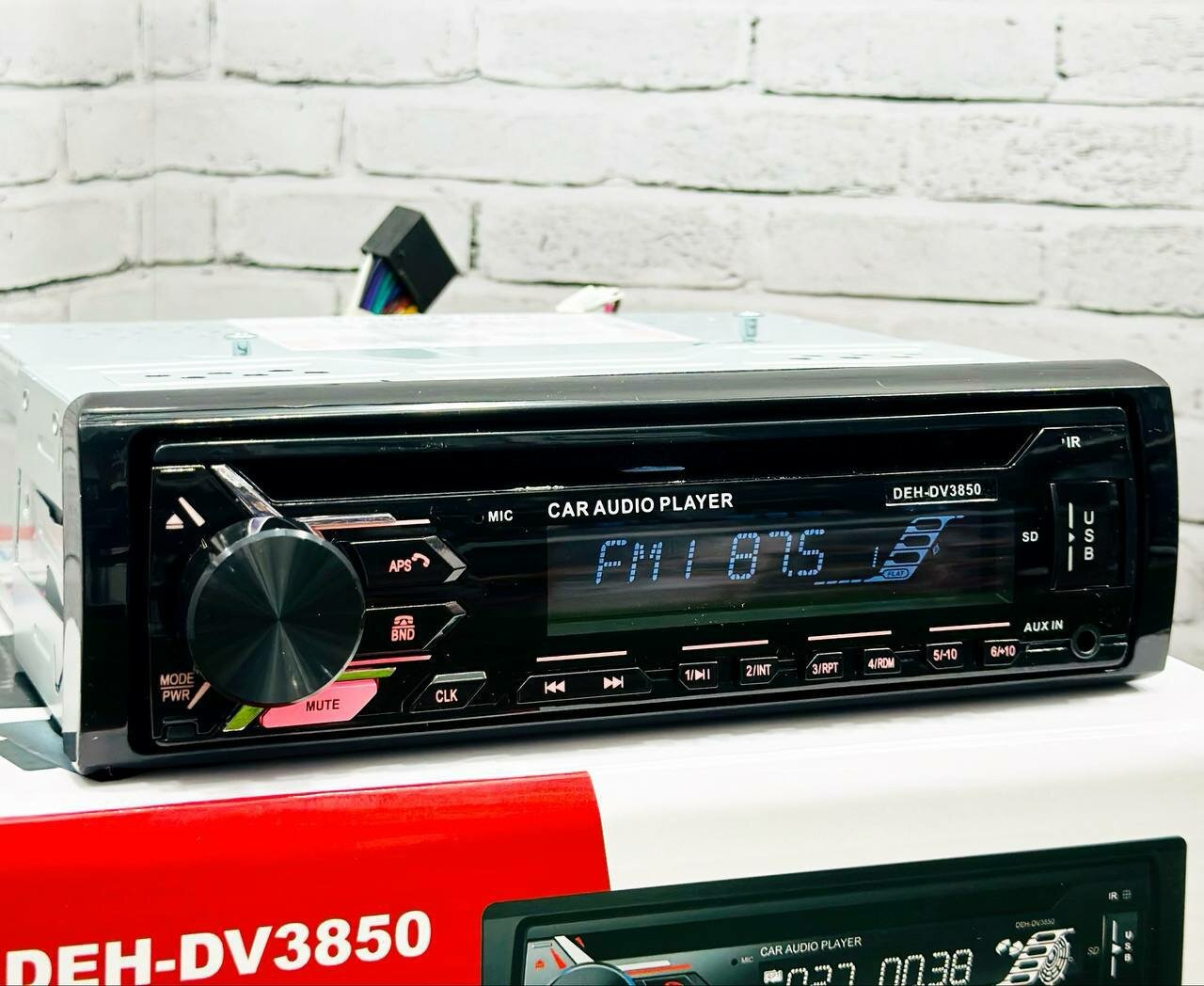 Автомагнитола c CD проигрывателем Pioneer.ok DEH-DV-3850 / Магнитола с Bluetooth USB и TF, AUX