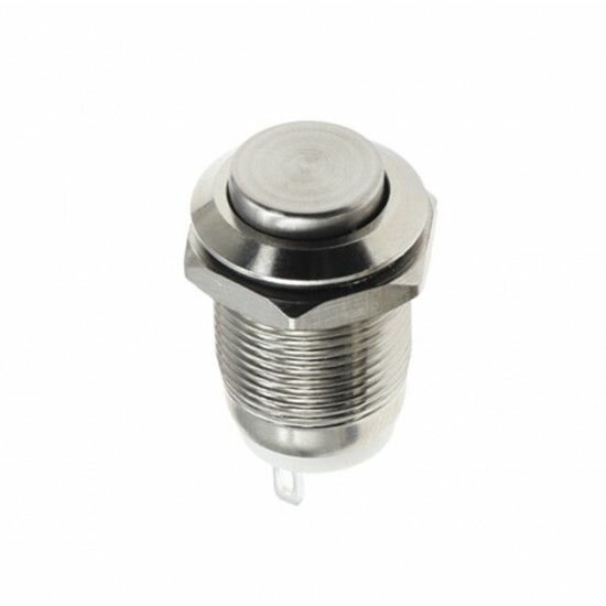 Кнопка металлическая с фиксацией 12мм