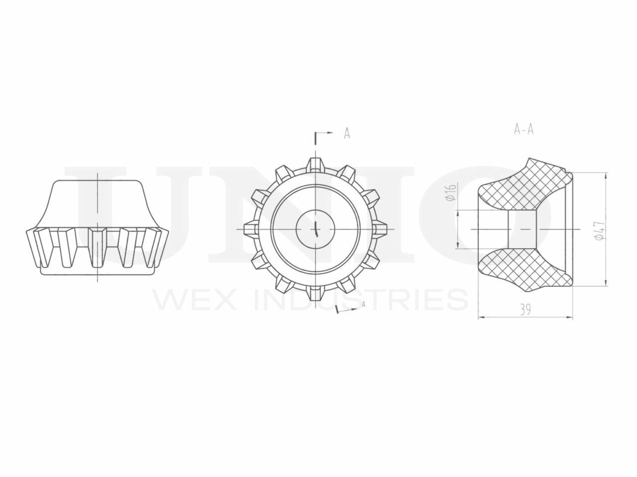 Опора заднего амортизатора, для Фольксваген Пассат B3, B4 88-, Volkswagen Passat 88-, артикул RMP-13008, производителя UNIO