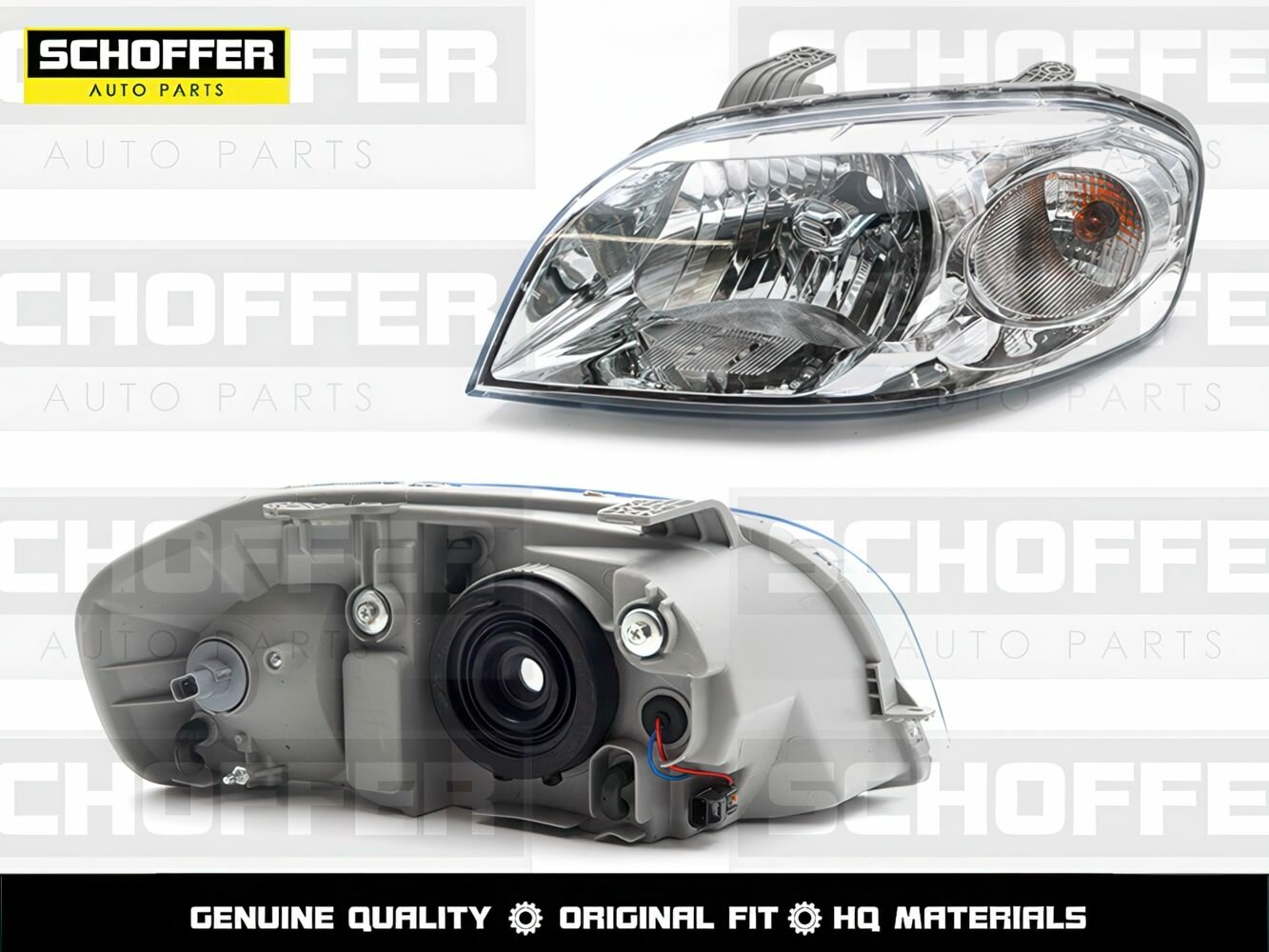 Фара левая не под корректор, для Шевроле Авео 4D 2005-2011 Chevrolet Aveo 4D 2005-2011, артикул SHF-12068, производителя SCHOFFER