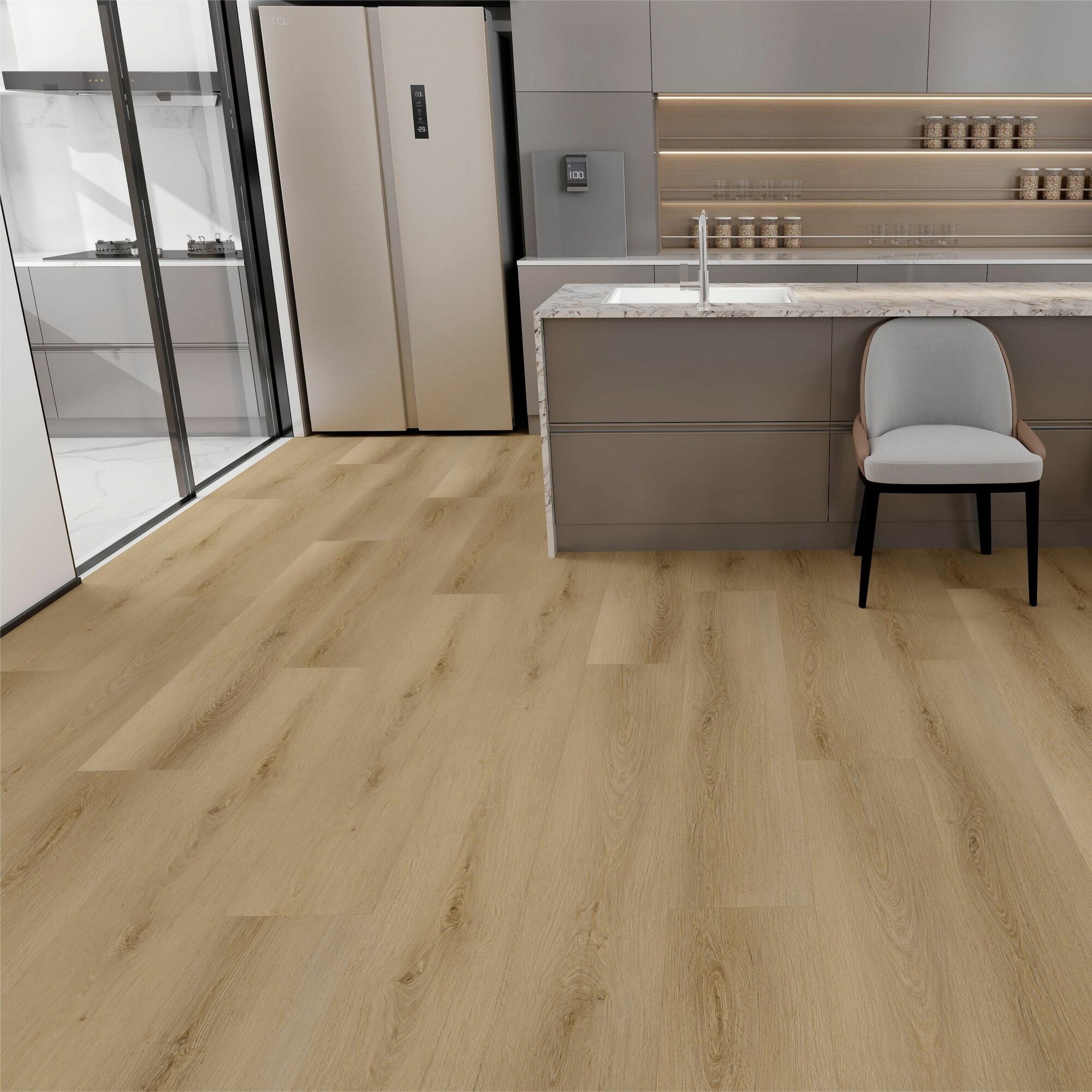 Кварц-винил RESPECT Дуб Американский 43 класс 4 мм площадь (2,22 кв м)