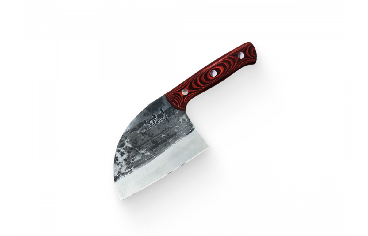 Топорик кухонный малый Samura MAD BULL SMB-0041R 180 мм, красно-чёрный