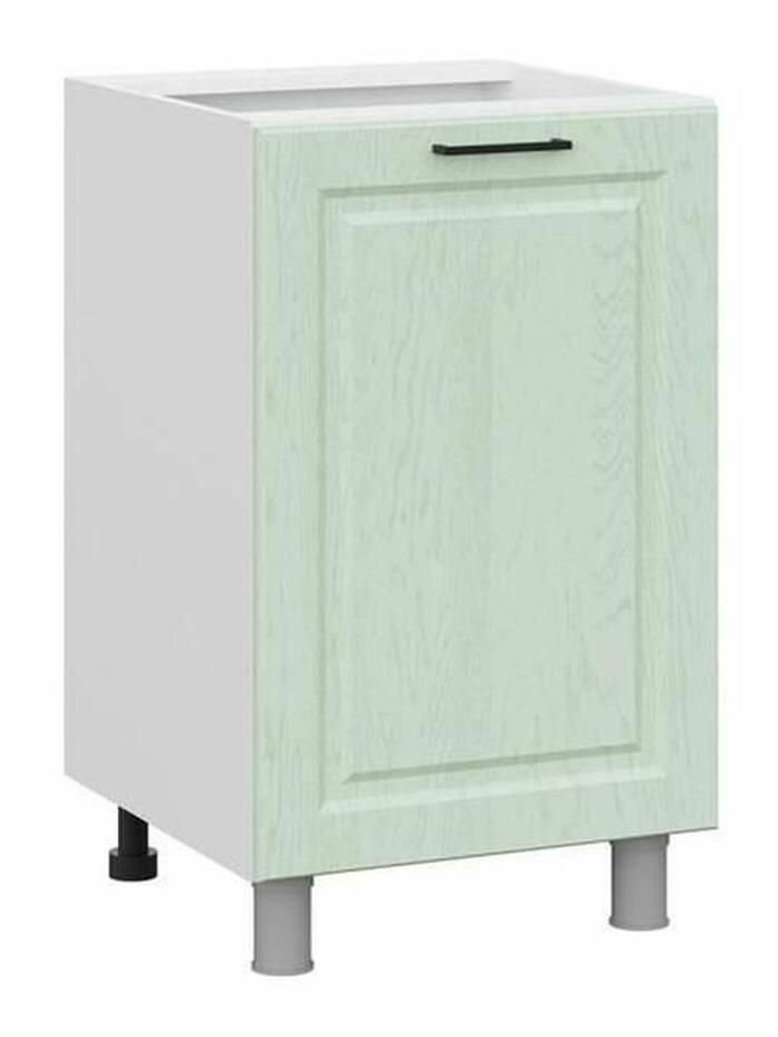 Кухонный модуль напольный, стол Шервуд с полками, с доводчиками, 50х50.6х82.4 см, Белый / Шато мята