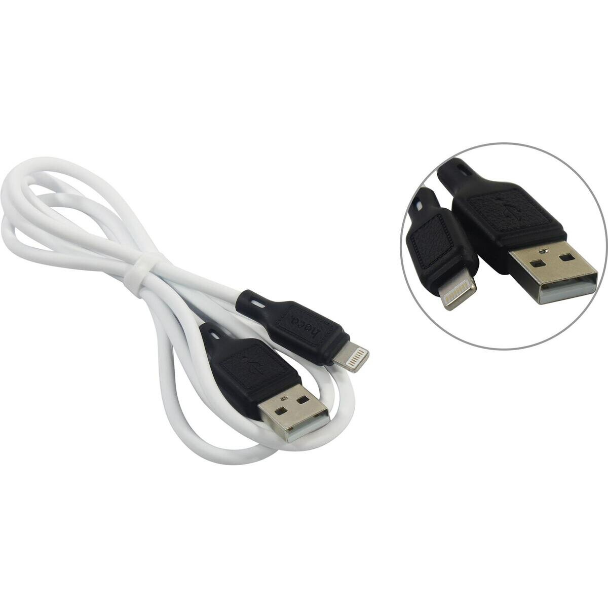 Hoco X90 White <788412> Кабель USB AM-->Lightning 1м